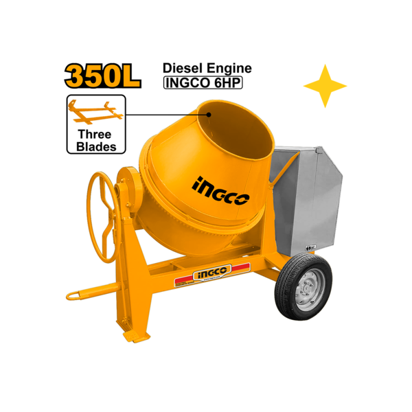 Concrete mixer 350 l INGCO CM90-3 - Ingco