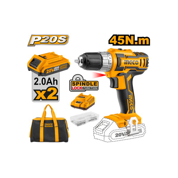 Li-Ion უნახშირო კომპაქტური ხრახნდამჭერი 16V-2AH (CDLI16682) INGCO - Ingco